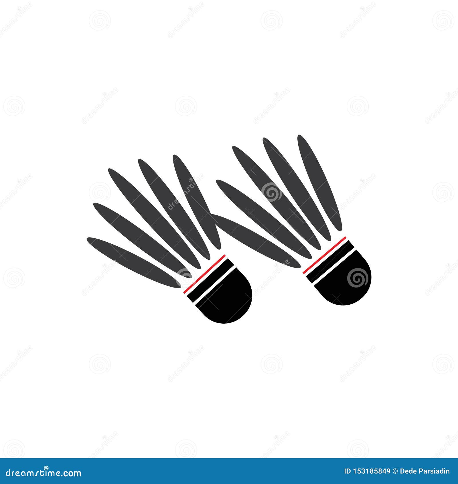 Shuttlecock stock vector. Illustration of racket, court - 153185849