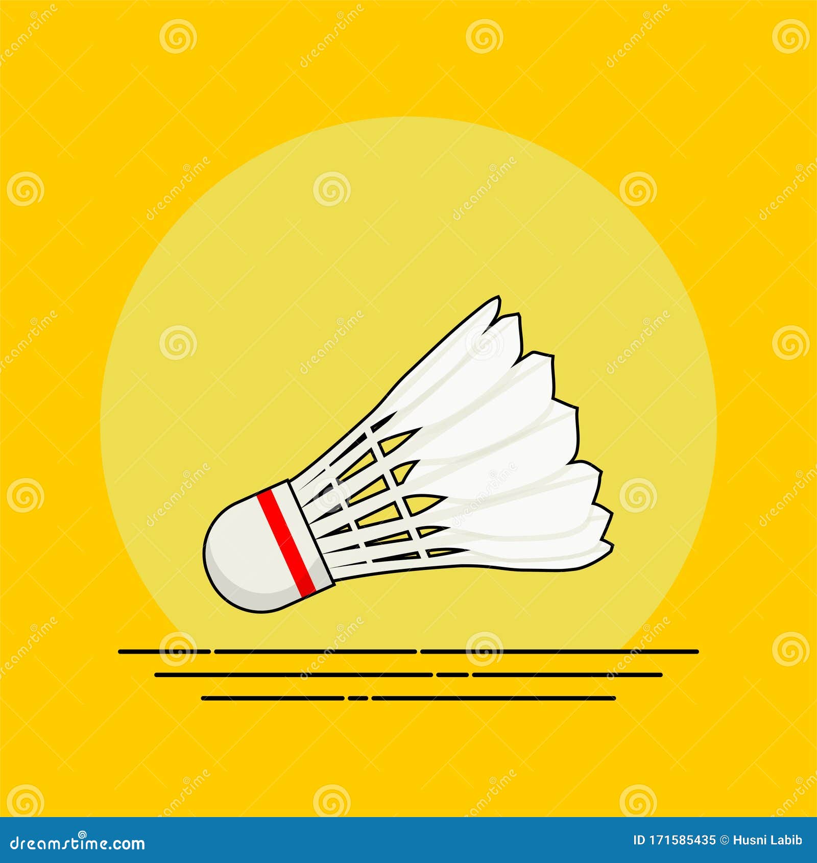 Shuttlecock Vector Illustration Stock Illustration - Illustration of ...