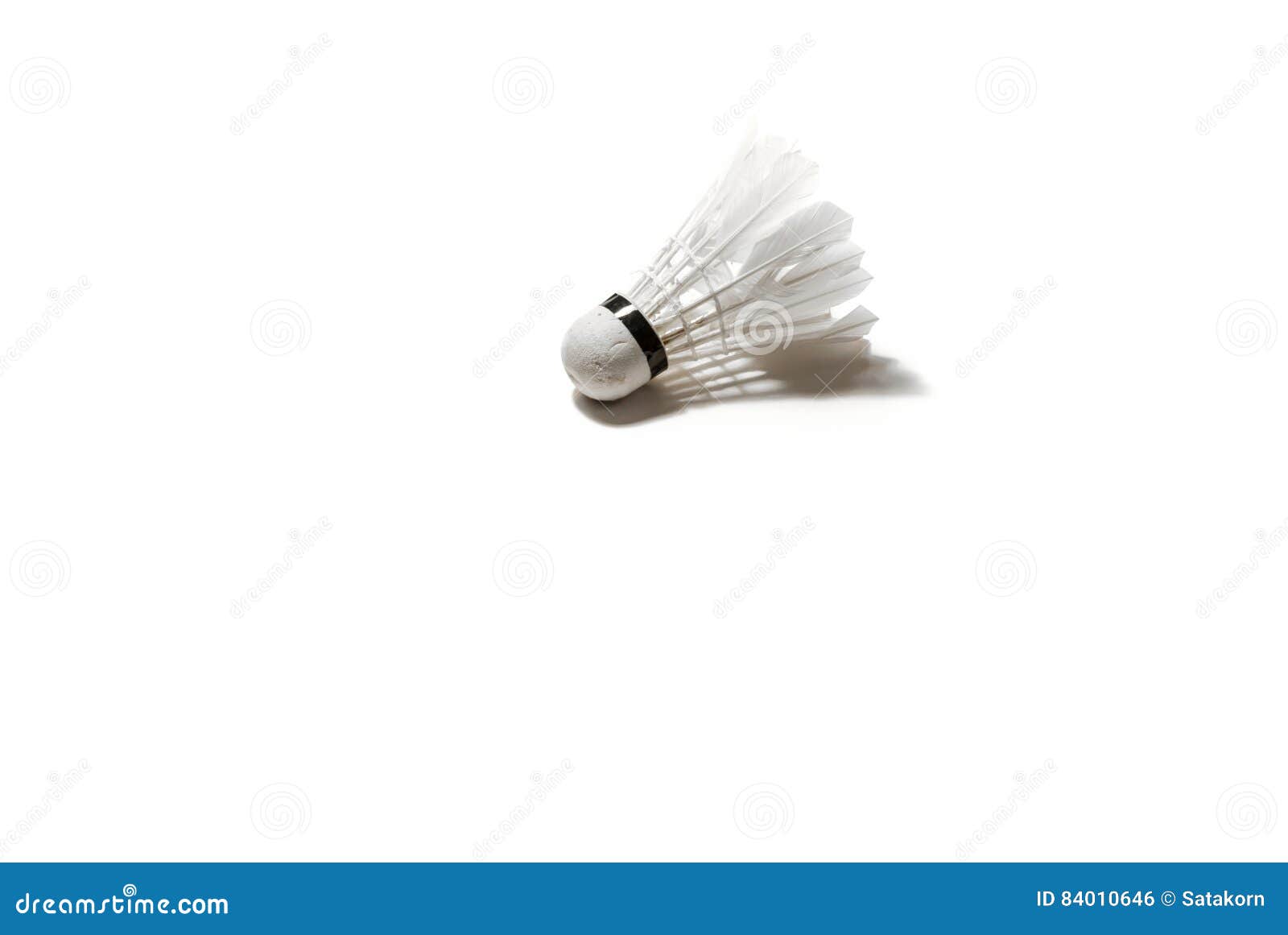Shuttlecock on White Background Stock Photo - Image of player ...