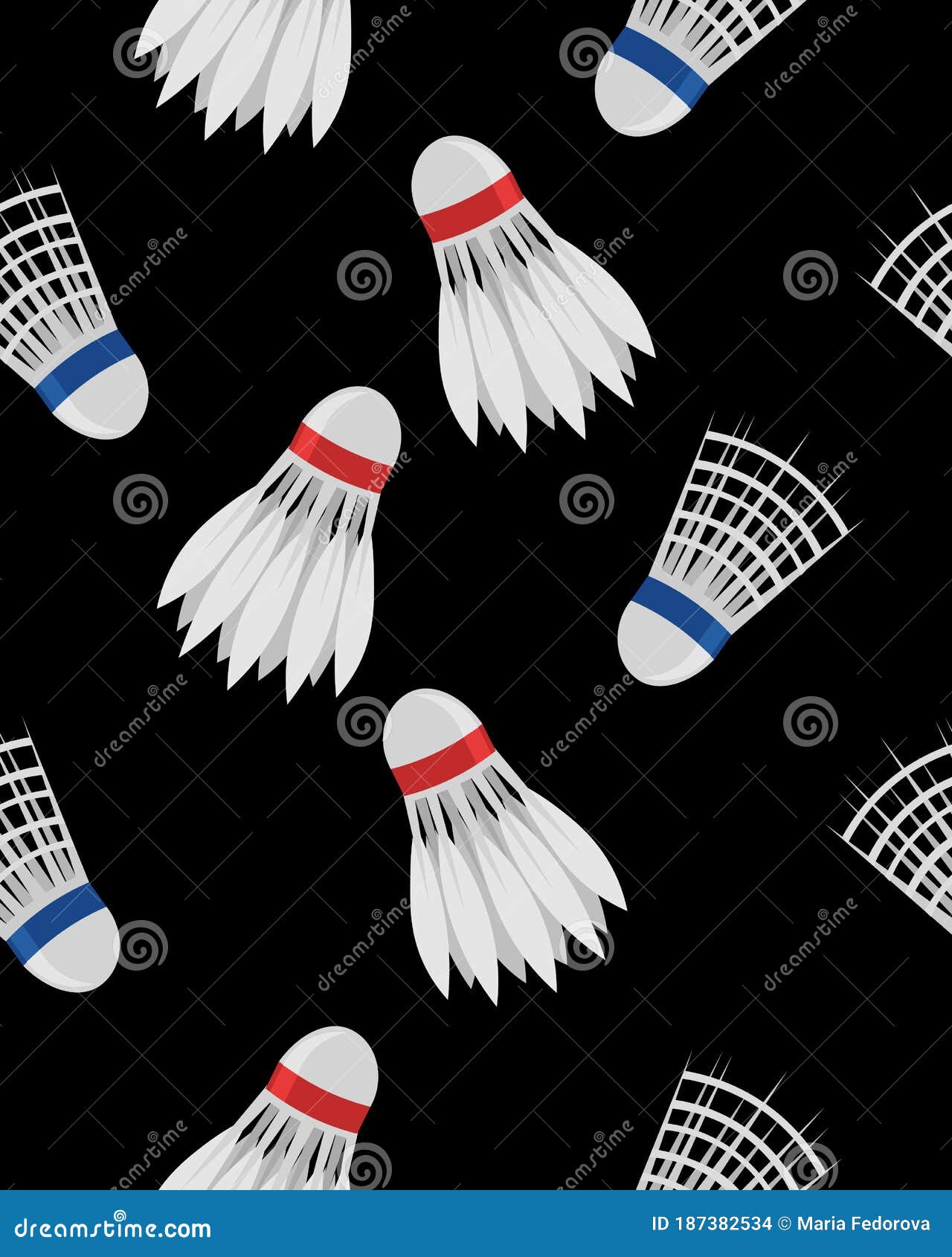 Badminton Seamless Pattern Vector Illustration | CartoonDealer.com ...