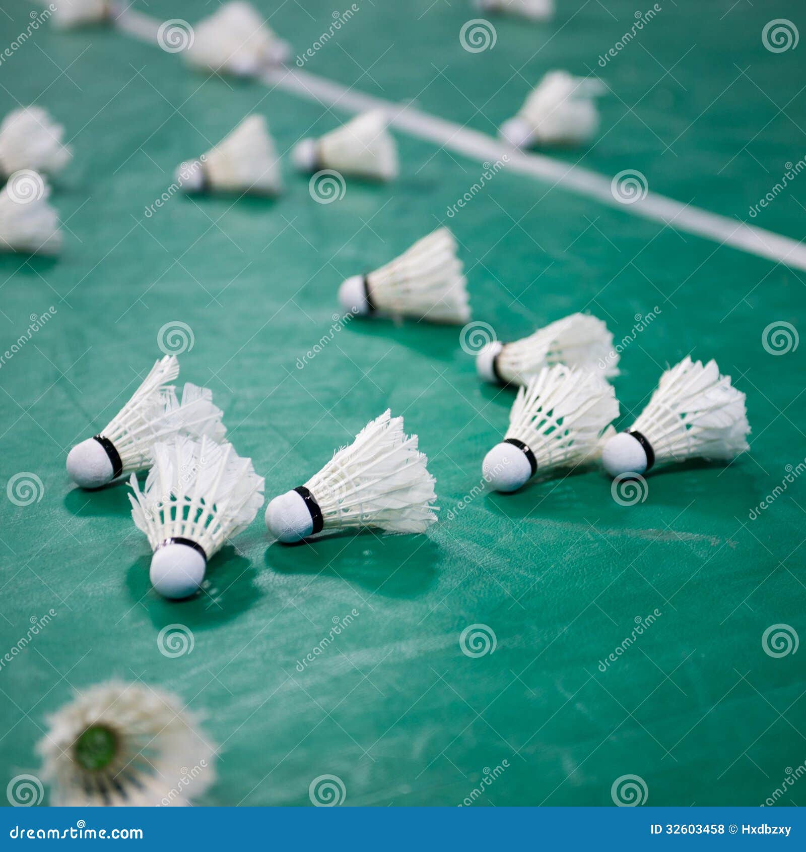 Shuttlecocks stock photo. Image of green, activity, group - 32603458