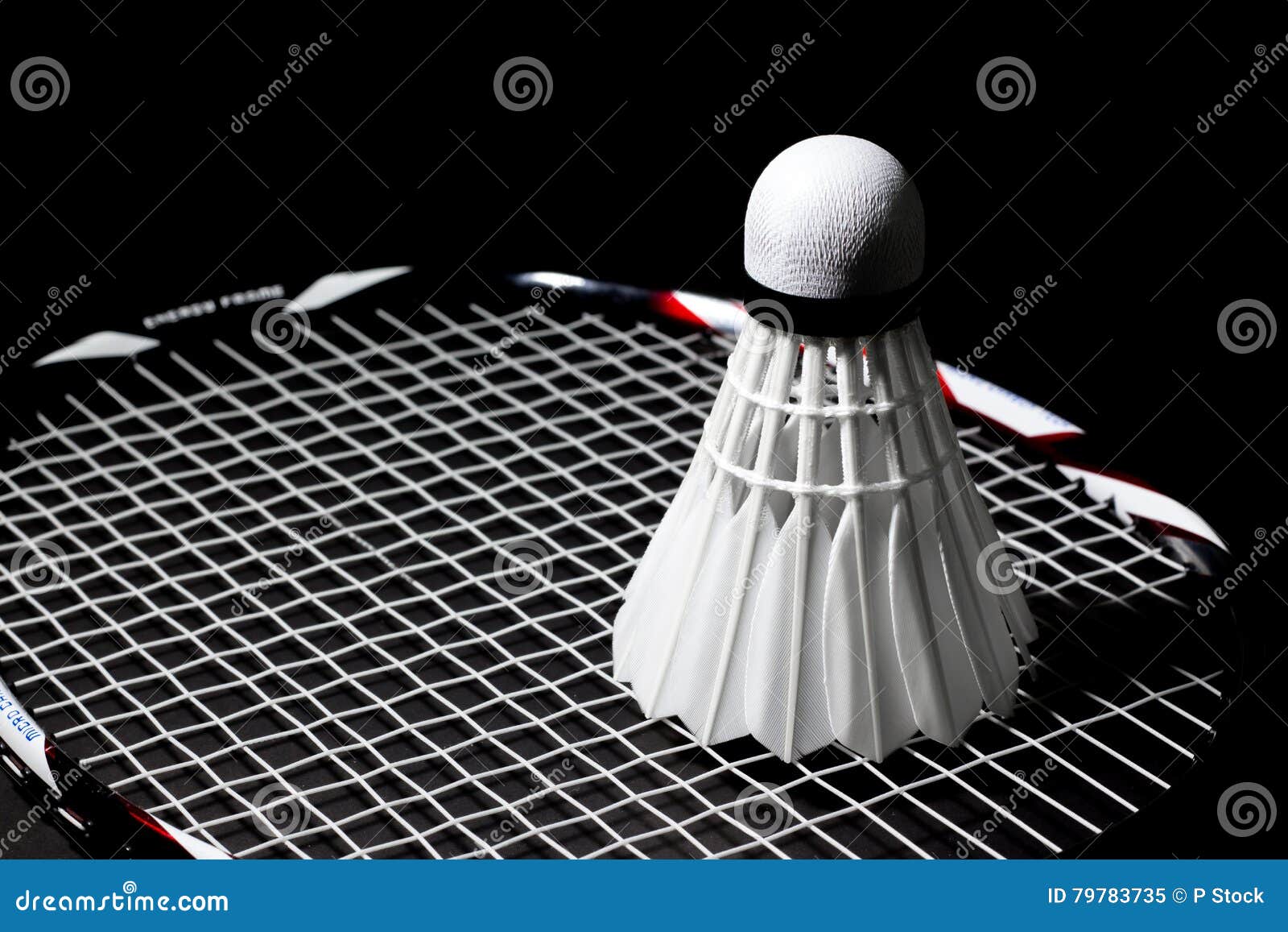 Shuttlecocks on the Racket. Stock Image - Image of indoor, object: 79783735
