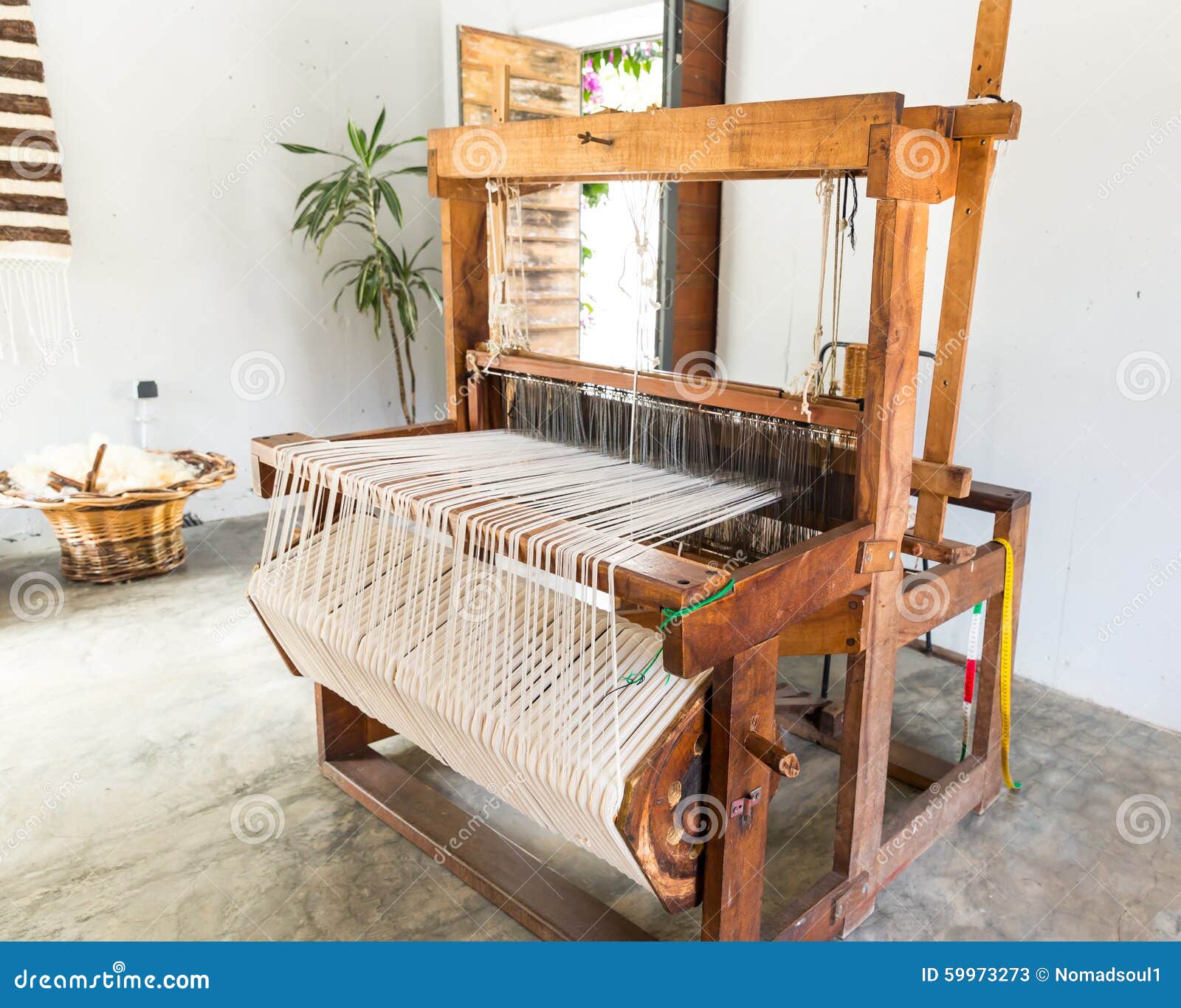 Shuttleless loom stock image. Image of handwork, manual - 59973273