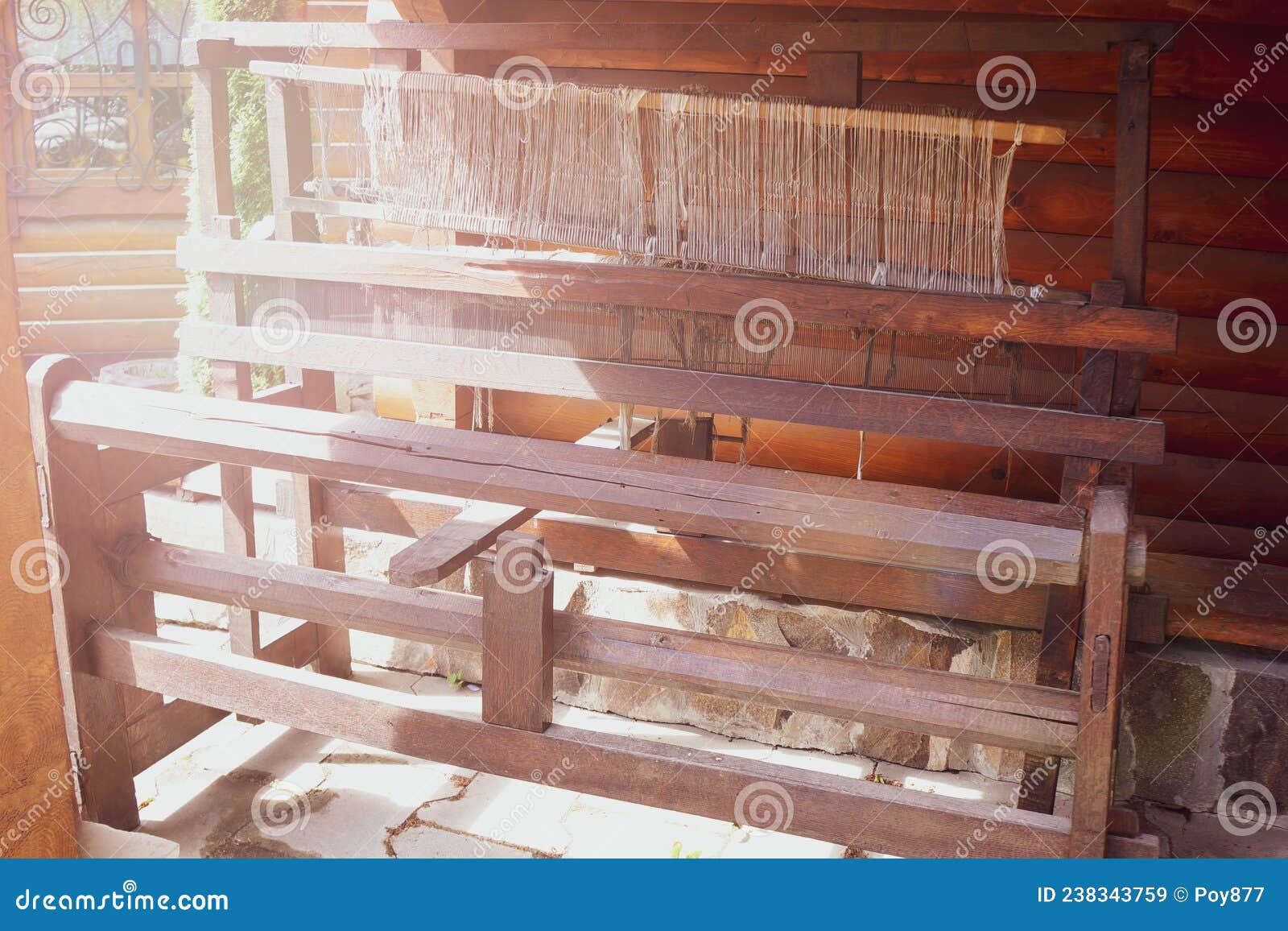 Shuttleless Loom. Old Loom Weaving Stock Image - Image of domestic ...