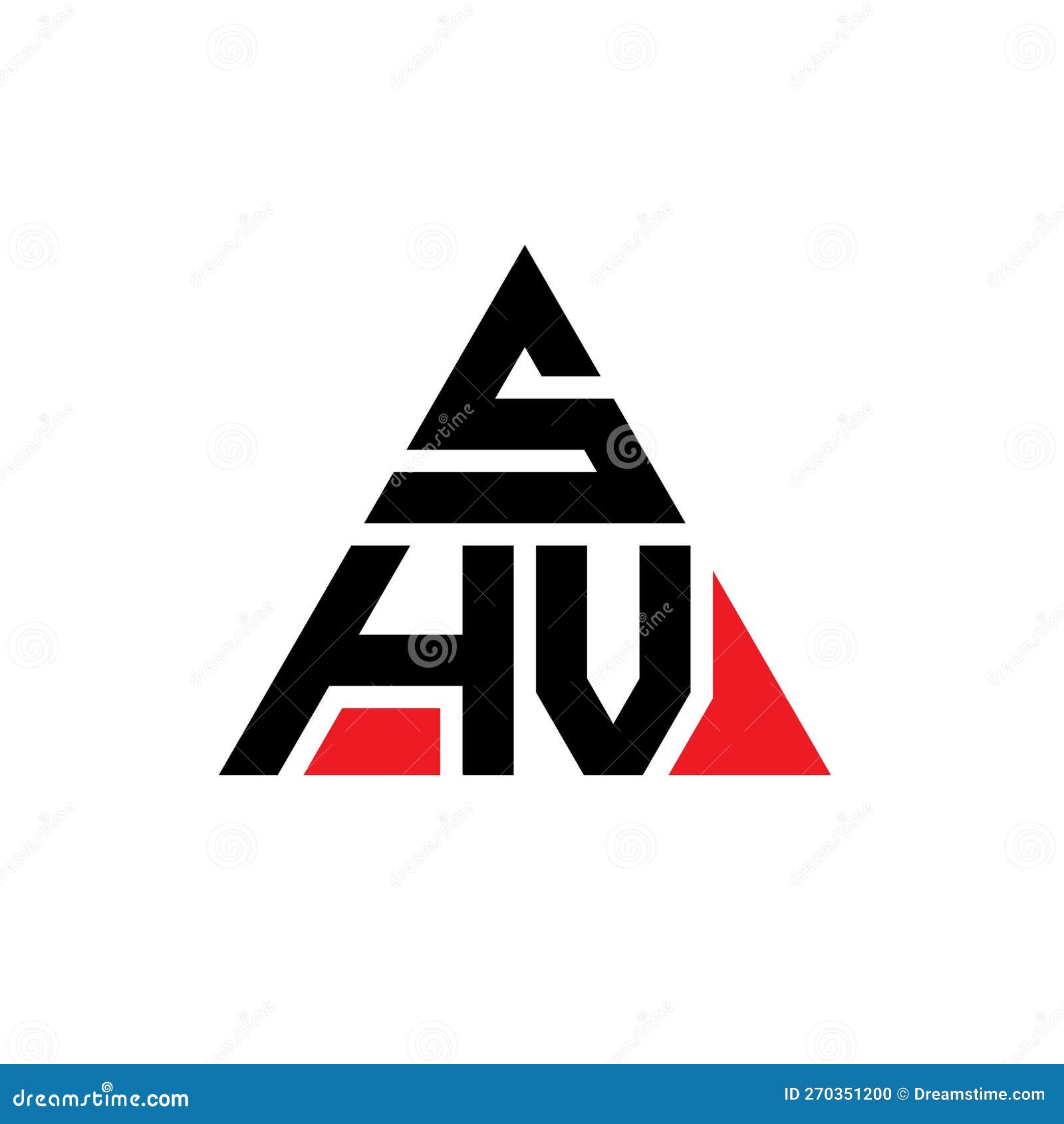 SHV Triangle Letter Logo Design with Triangle Shape. SHV Triangle Logo ...