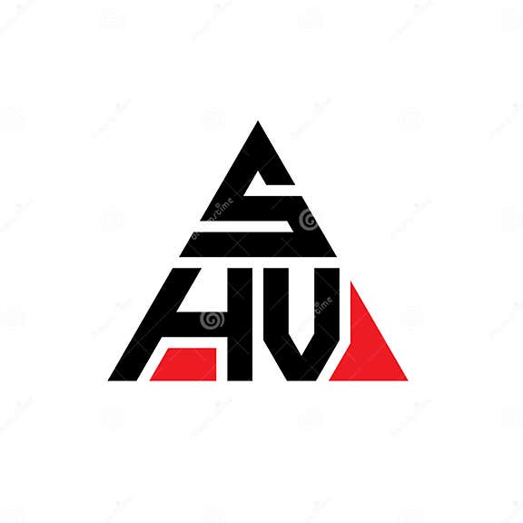 SHV Triangle Letter Logo Design with Triangle Shape. SHV Triangle Logo ...