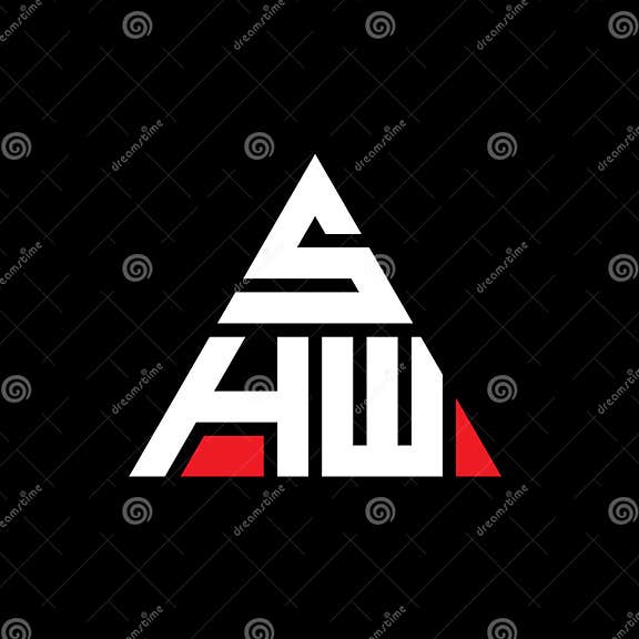 SHW Triangle Letter Logo Design with Triangle Shape. SHW Triangle Logo ...