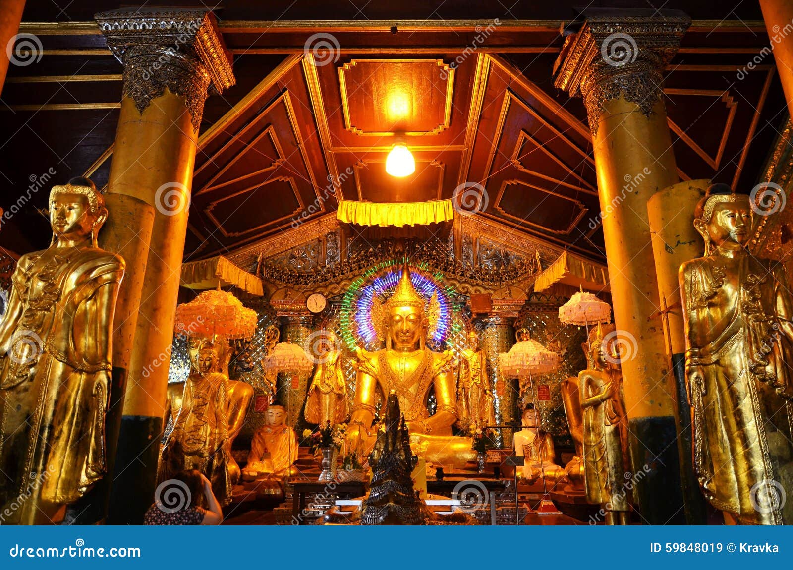 Shwedagon pagoda Myanmar stock image. Image of luxury - 59848019