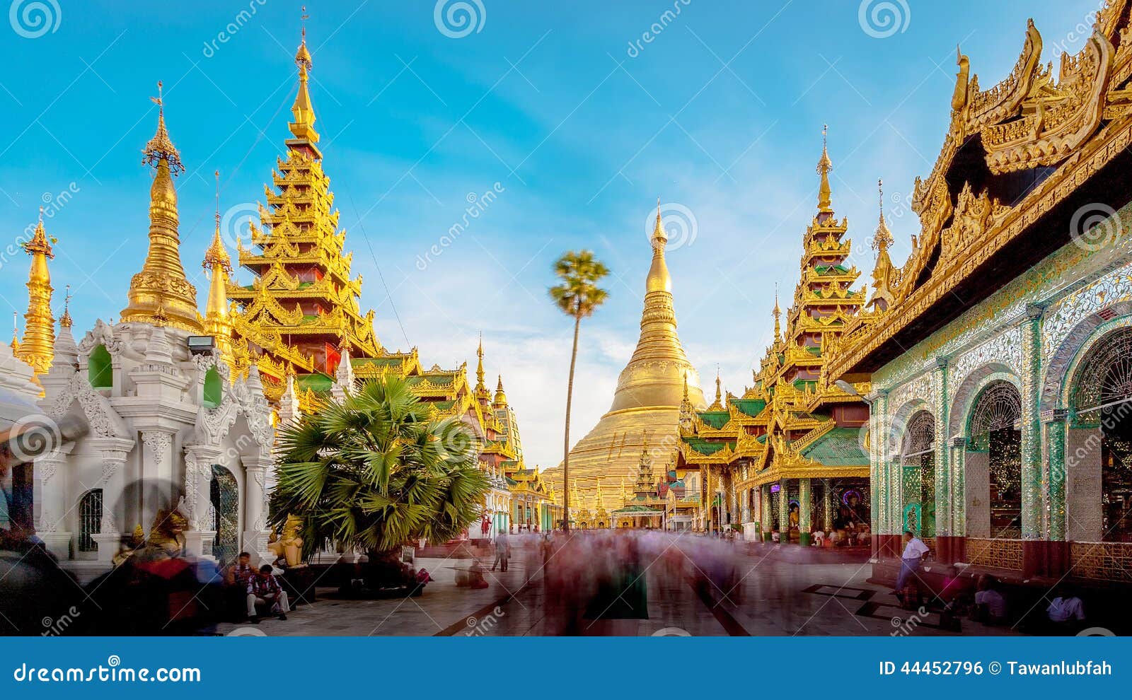 Shwedagon Pagoda in Yagon, Myanmar Stock Photo - Image of culture ...