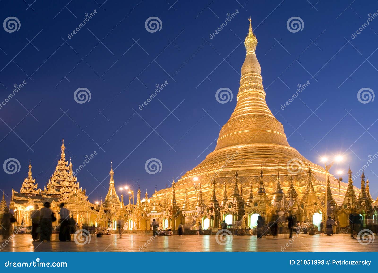 Shwedagon Pagoda in Yangon, Myanmar (Burma) Stock Photo - Image of gold ...