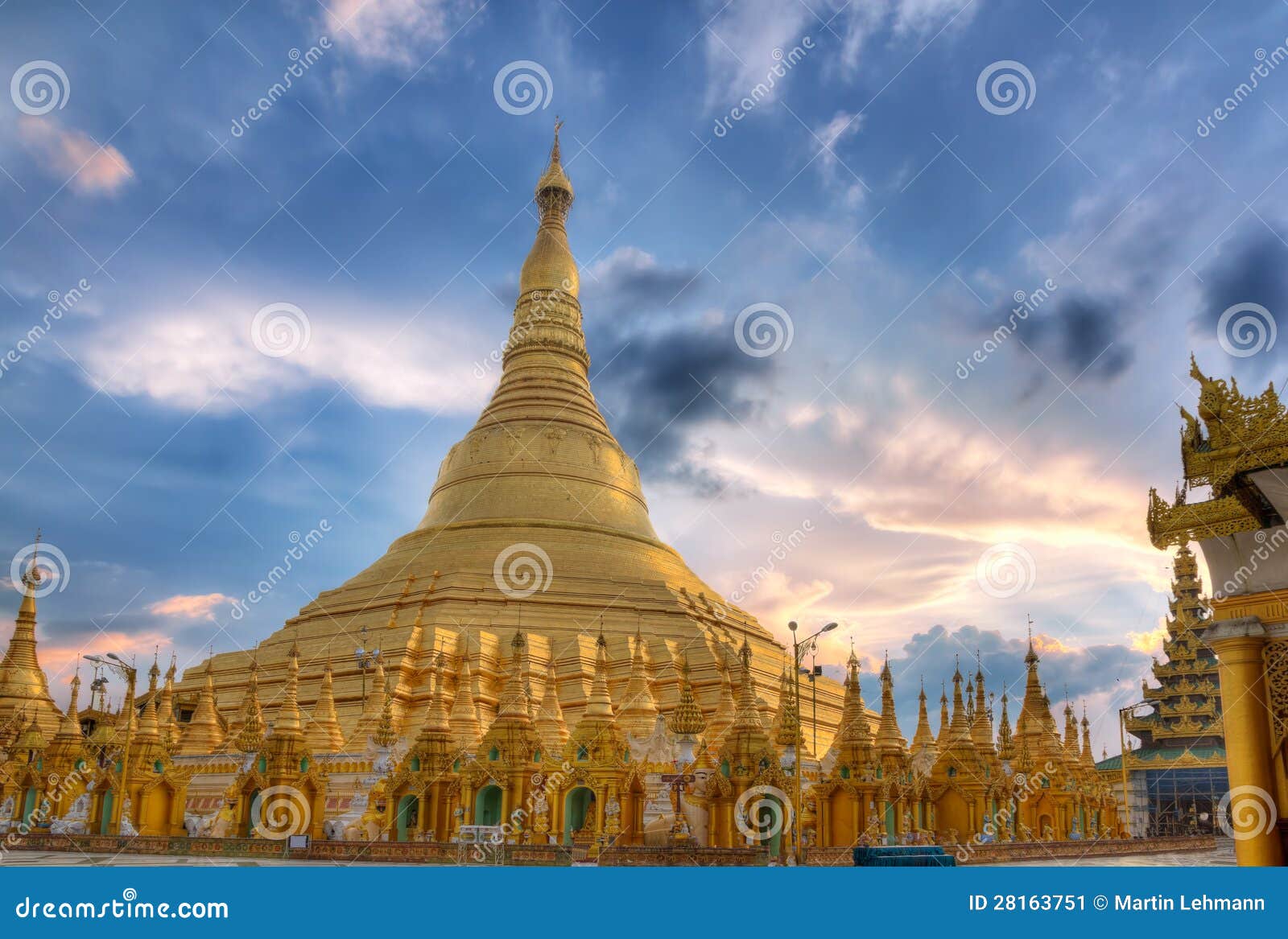 Shwedagon Temple in Yangon, Burma Stock Image - Image of asia, culture ...