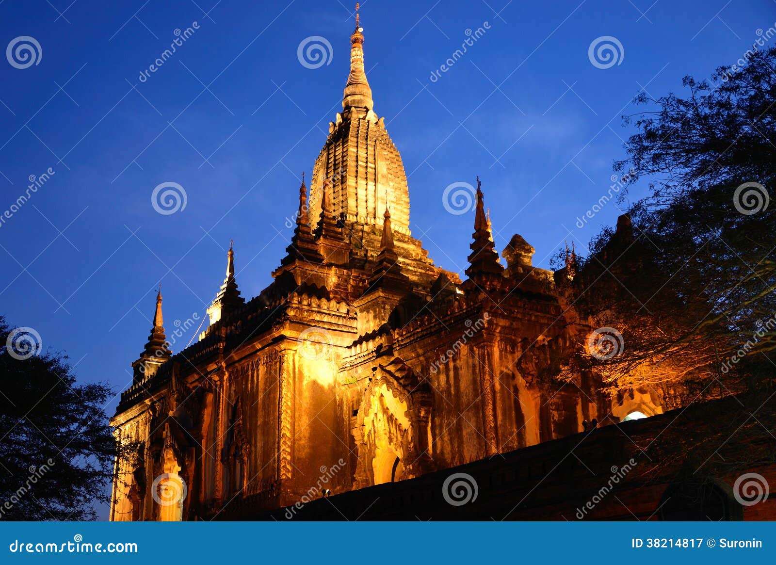 Shwegugyi Paya stock image. Image of dusk, view, historical - 38214817