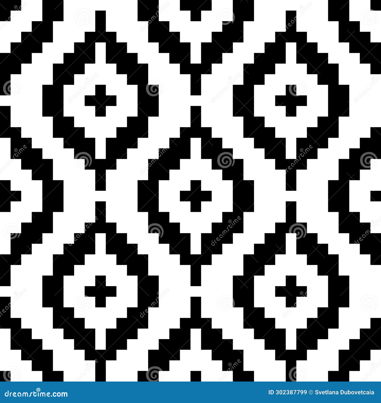 Shweshwe African Seamless Pattern. Repeating Abstract Shwe Black ...