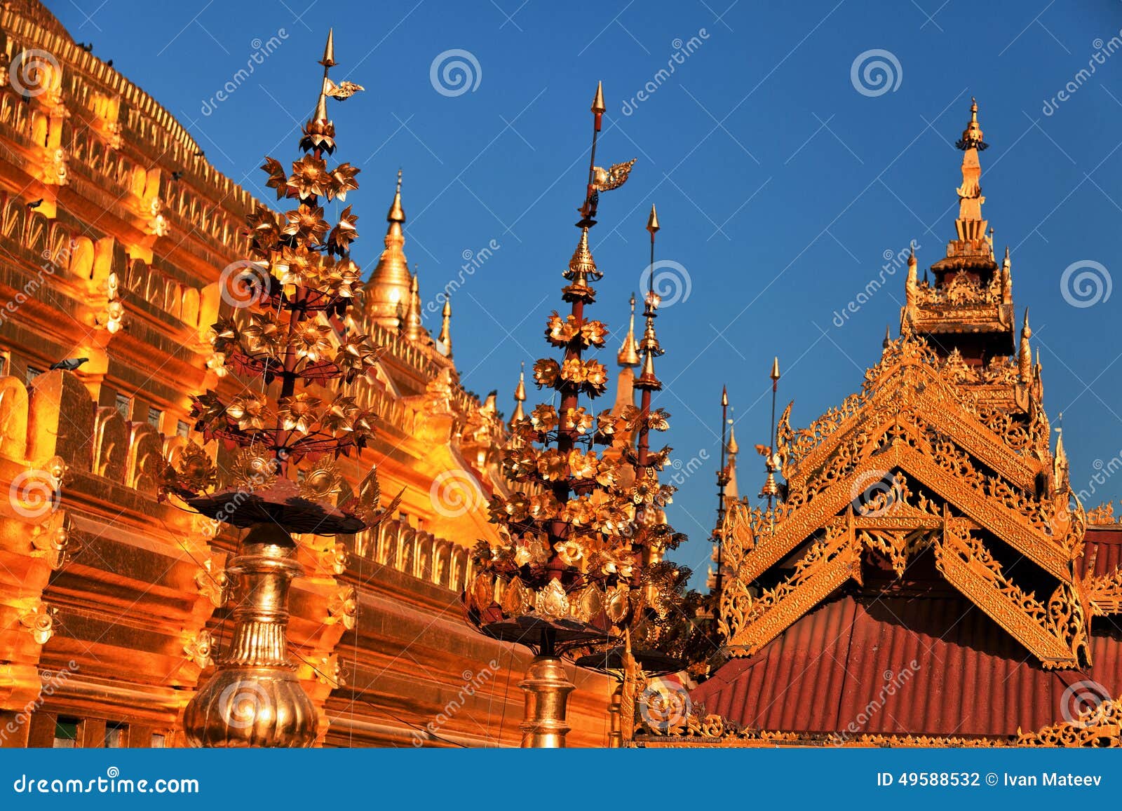 Shwezigon Pagoda, Bagan stock photo. Image of pagoda - 49588532
