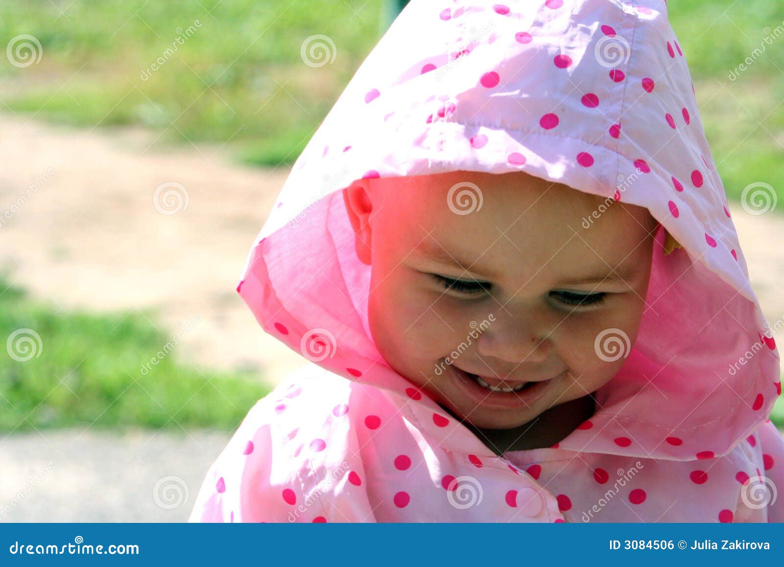 Shy baby stock photo. Image of girl, family, green, funny - 3084506