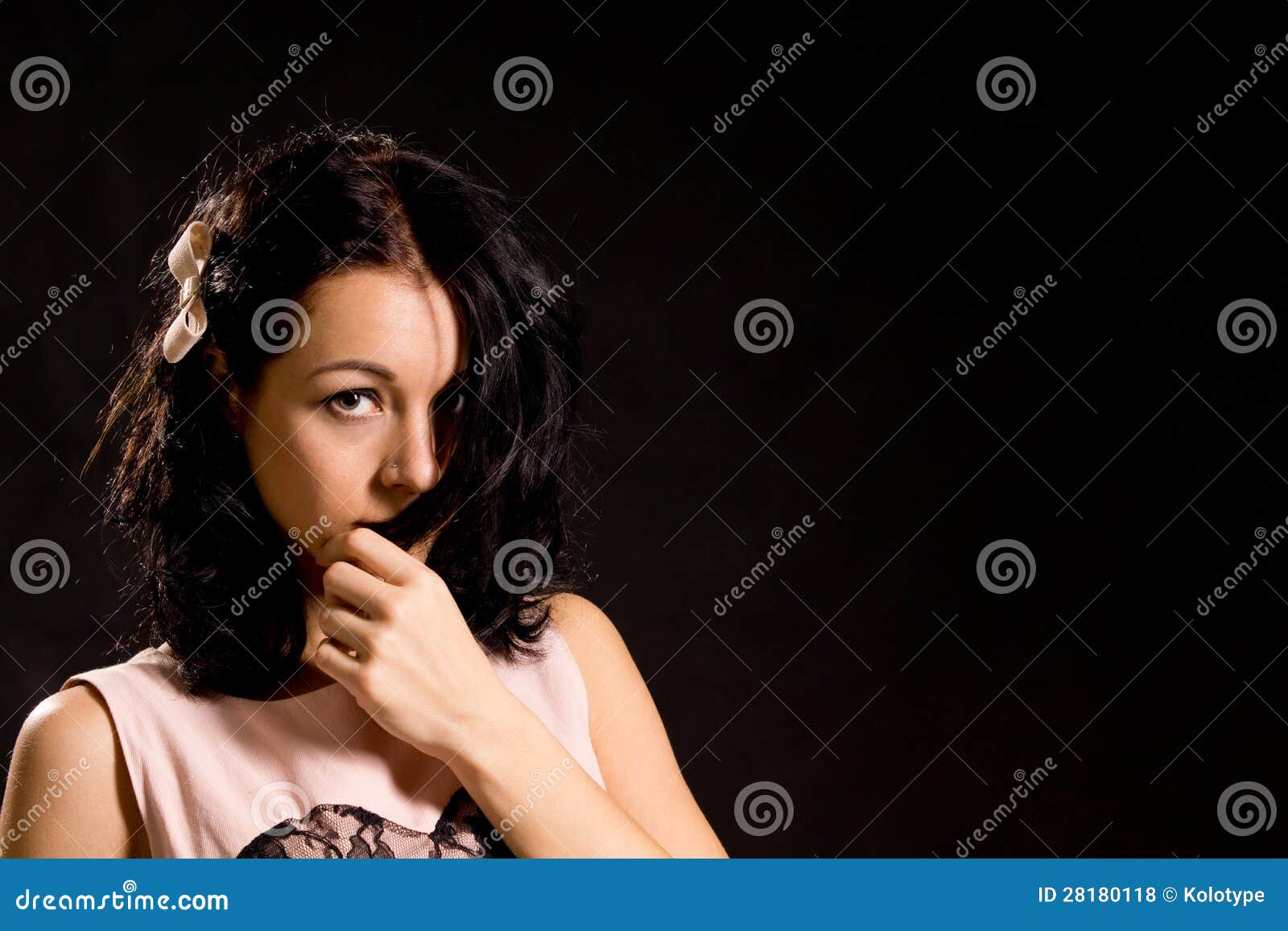 Bashful Young Woman Royalty-Free Stock Photography | CartoonDealer.com ...