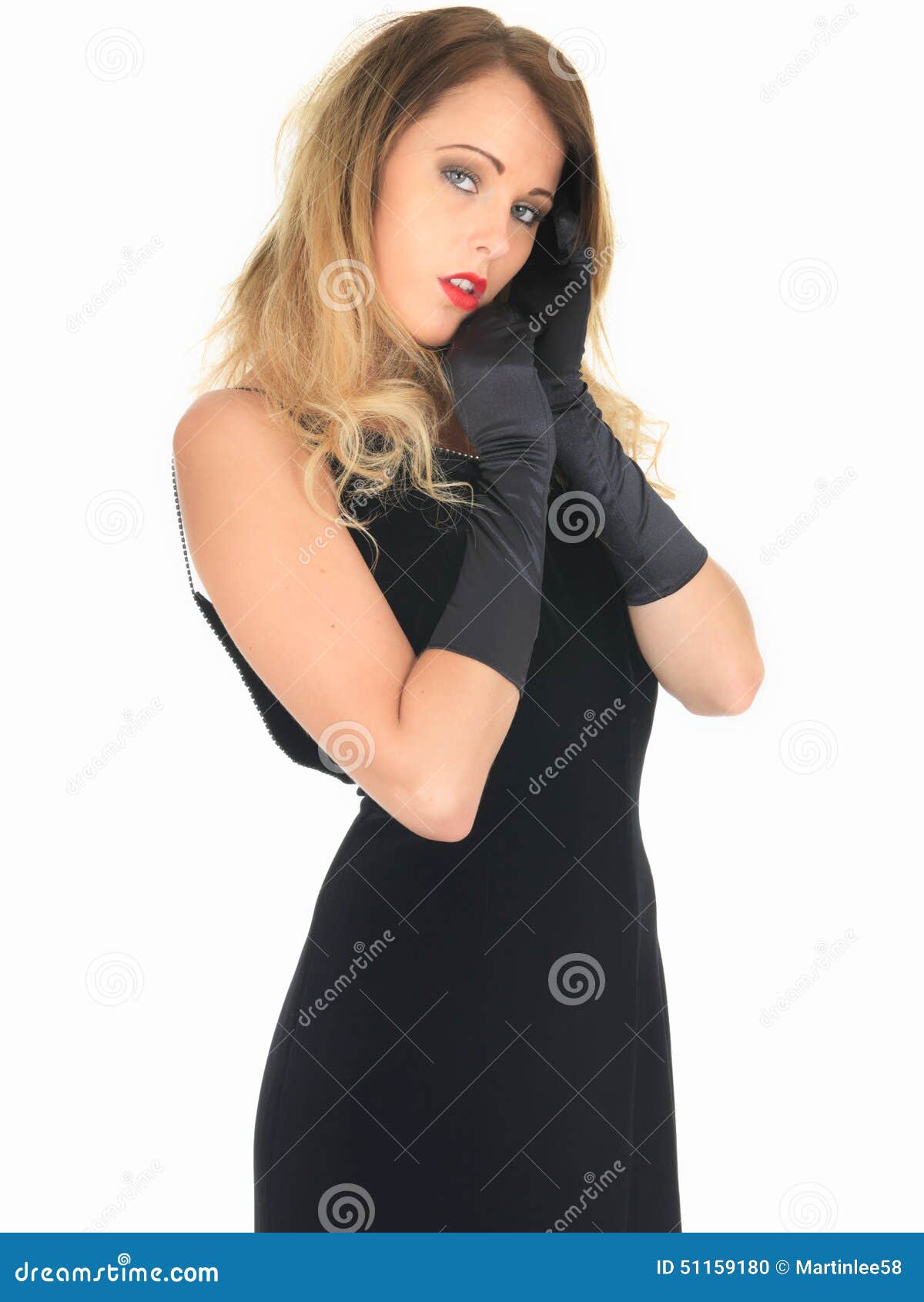 Shy Demure Young Woman stock photo. Image of fashion - 51159180
