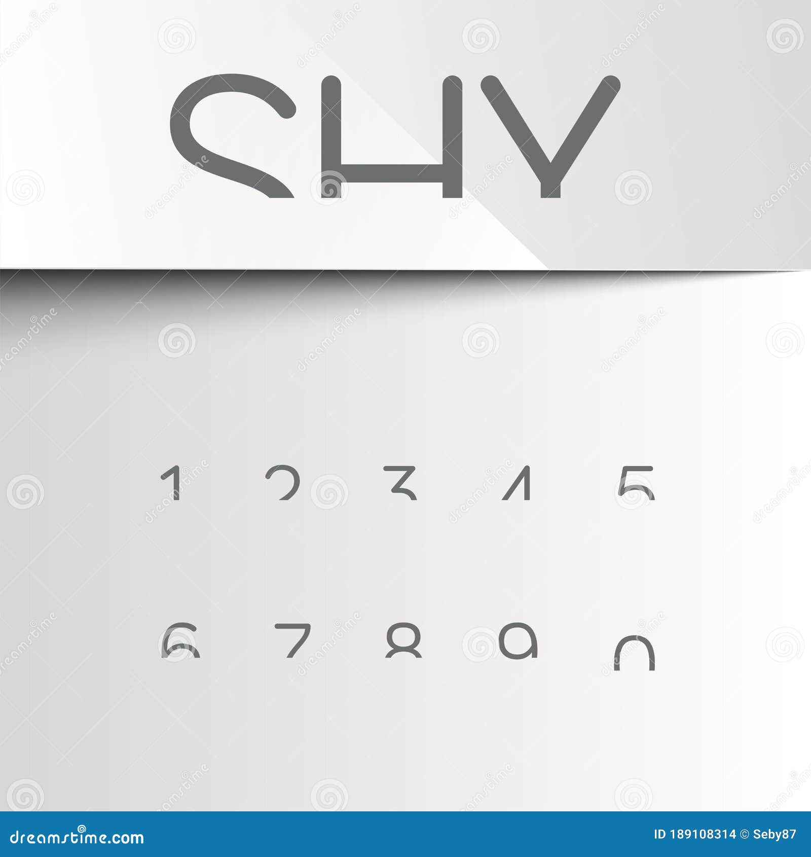 Shy Font with only the Top of the Characters, Vector Stock Vector ...