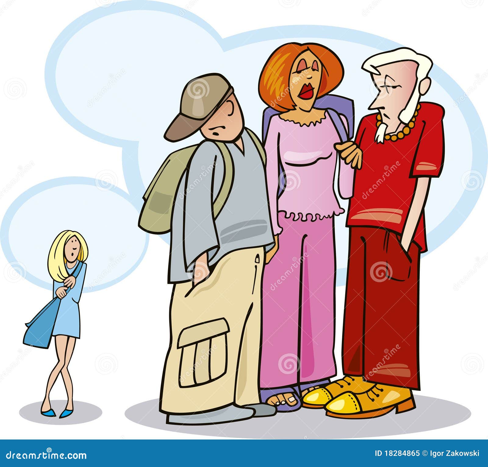 Shy girl stock vector. Illustration of disregard, college - 18284865