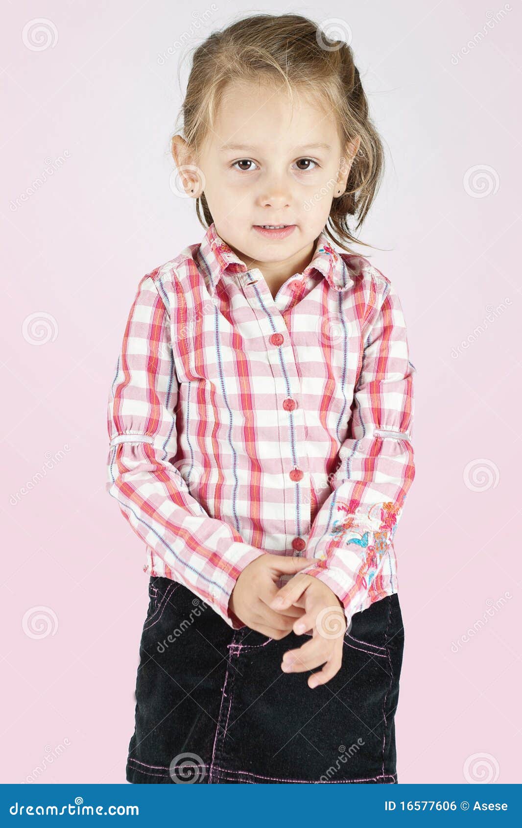 Shy little girl stock photo. Image of girl, earrings - 16577606