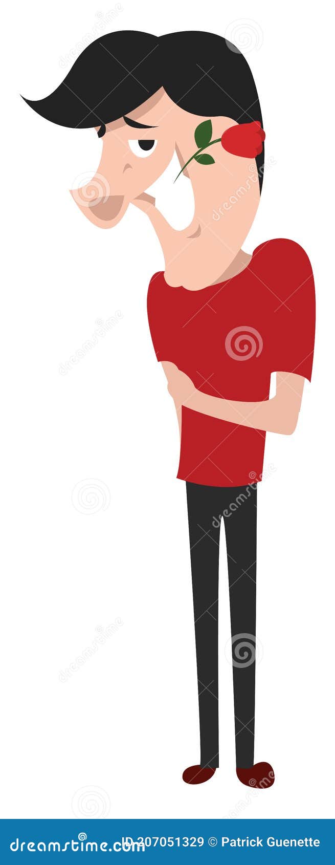 Shy Man, Illustration, Vector Stock Vector - Illustration of century ...