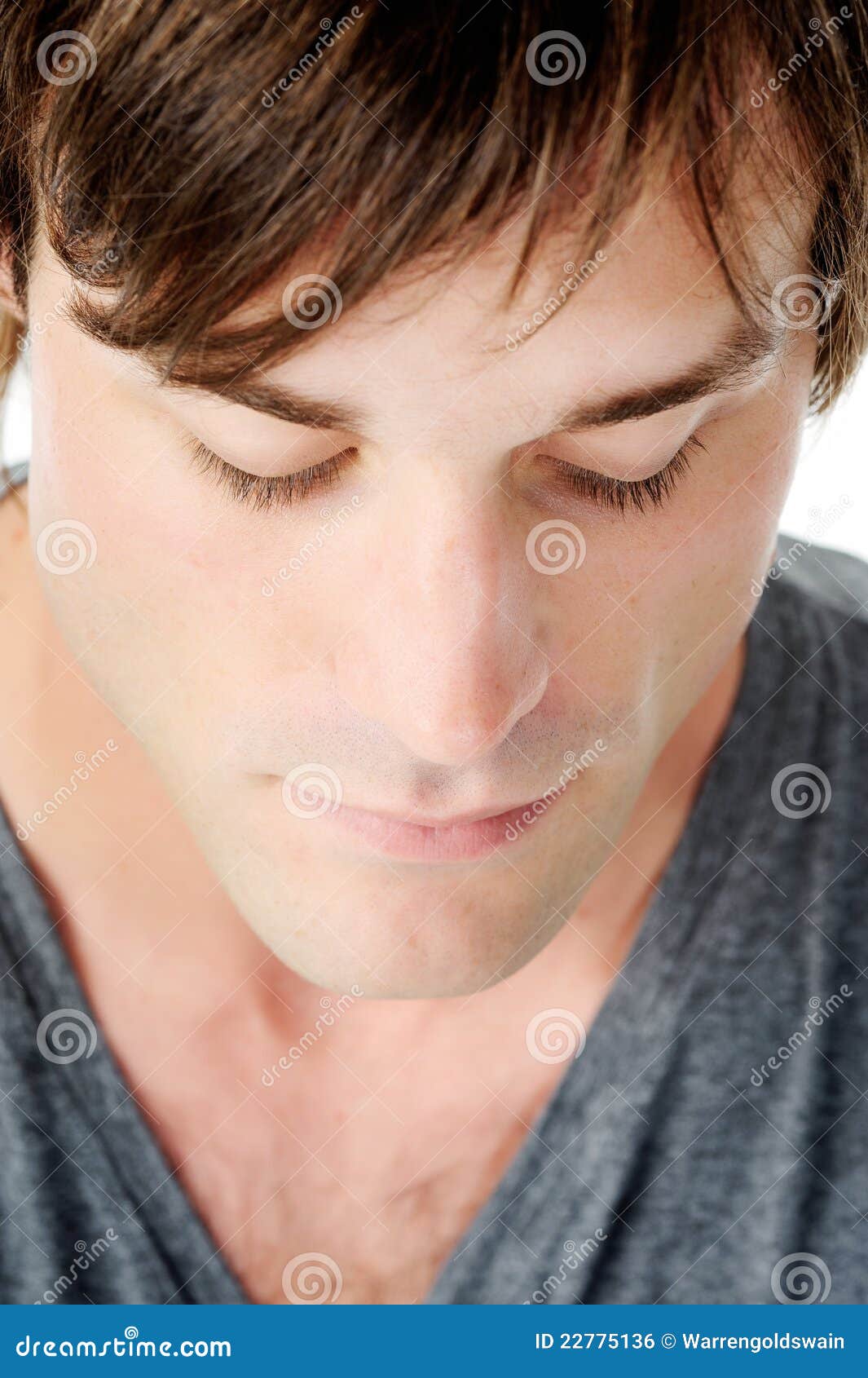 Shy man looking down stock photo. Image of looking, cool - 22775136