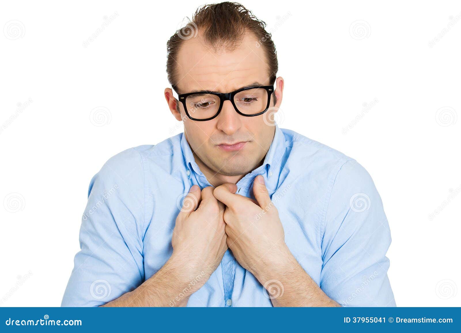 Shy nerdy man stock image. Image of freak, hesitant, computer - 37955041