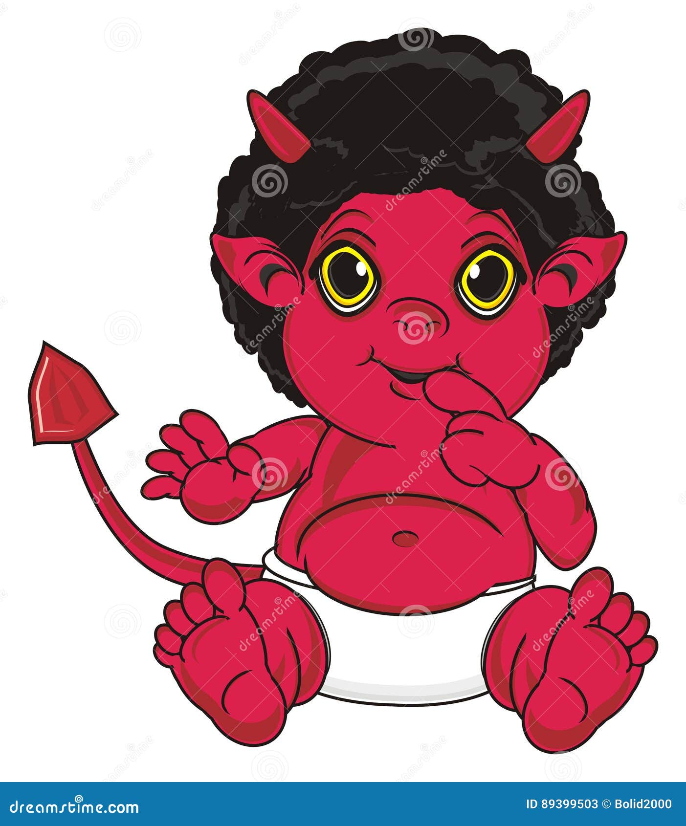 Shy red demon stock illustration. Illustration of demon - 89399503