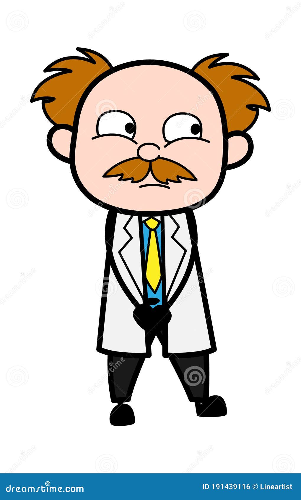 Shy Scientist Cartoon stock illustration. Illustration of design ...