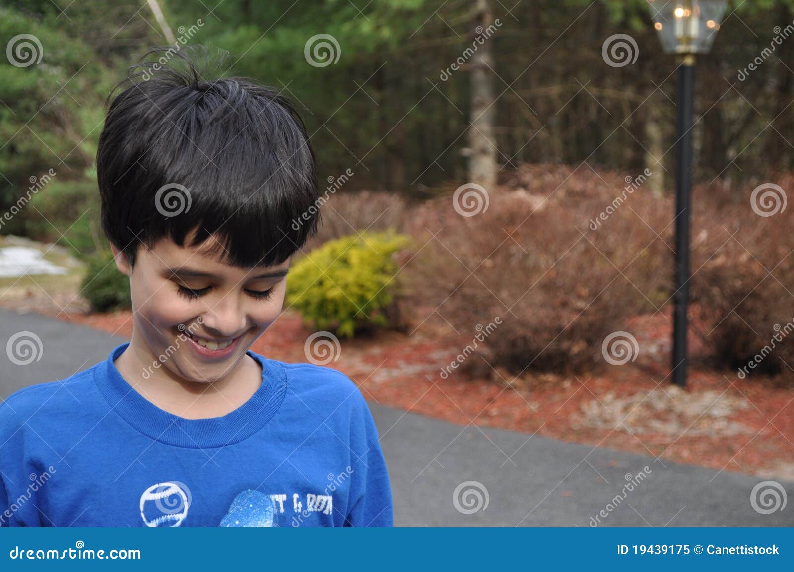 Shy smiling boy stock image. Image of angel, face, joke - 19439175