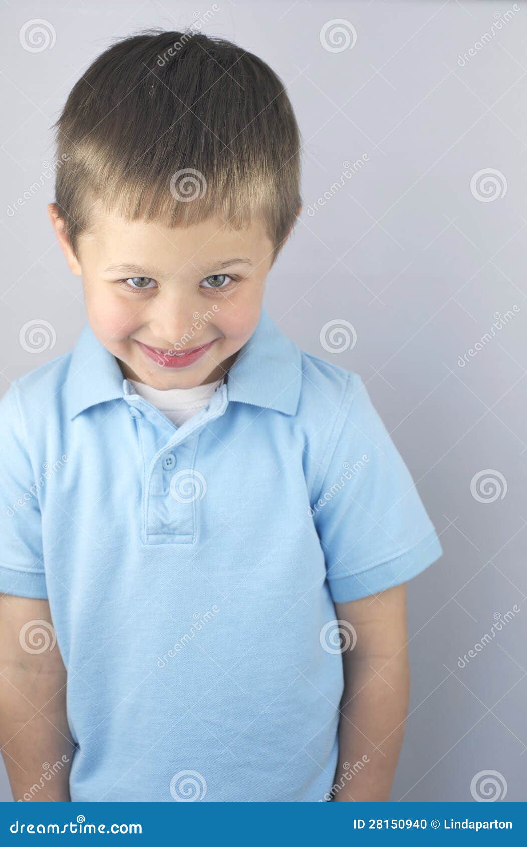 Shy Smiling Boy stock photo. Image of looking, young - 28150940