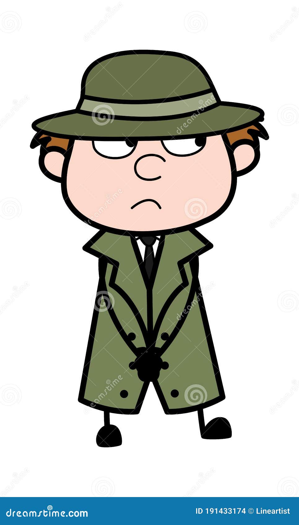 Shy Spy Cartoon stock illustration. Illustration of clipart - 191433174