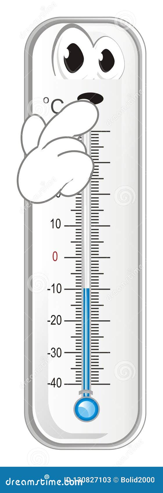 Shy and Surprise Thermometer Stock Illustration - Illustration of ...