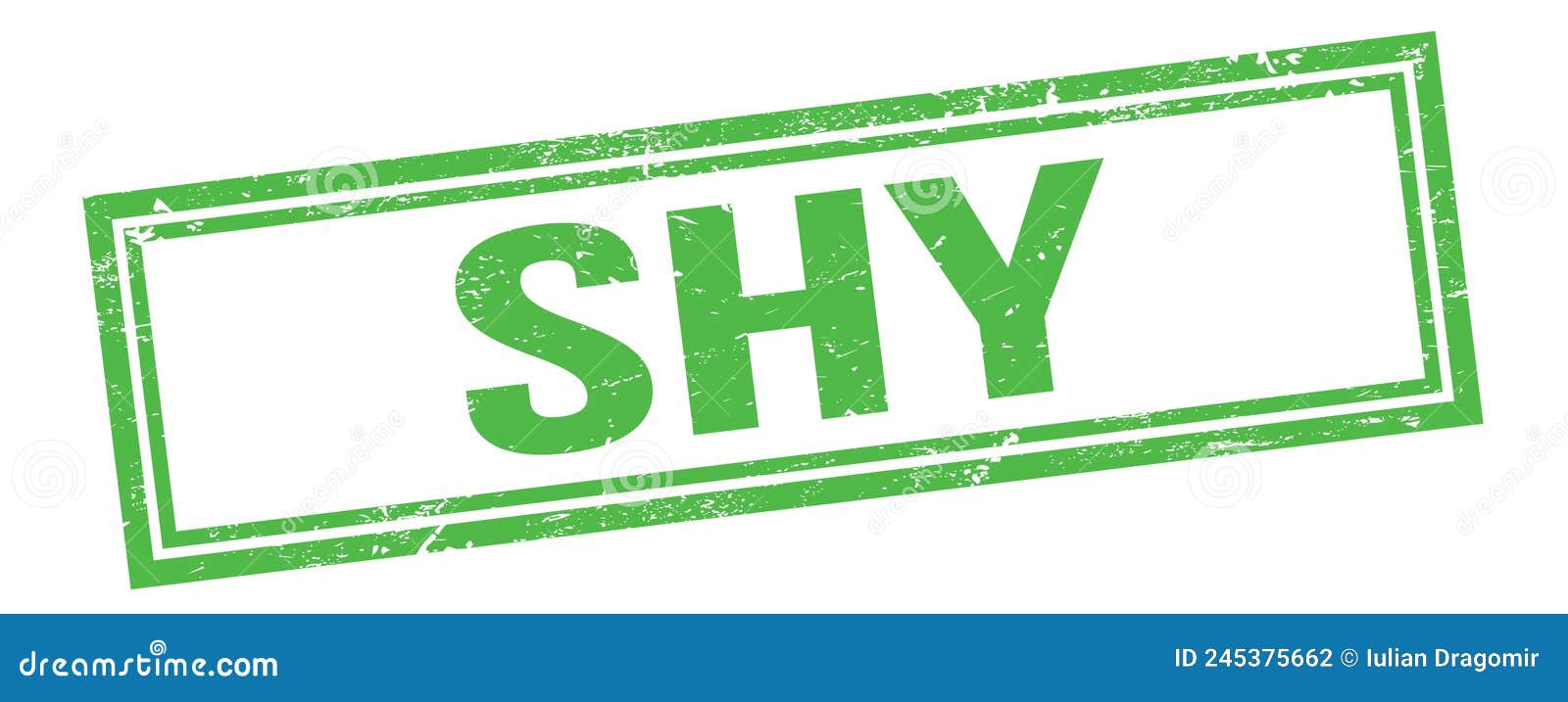 SHY Text on Green Grungy Vintage Stamp Stock Illustration ...