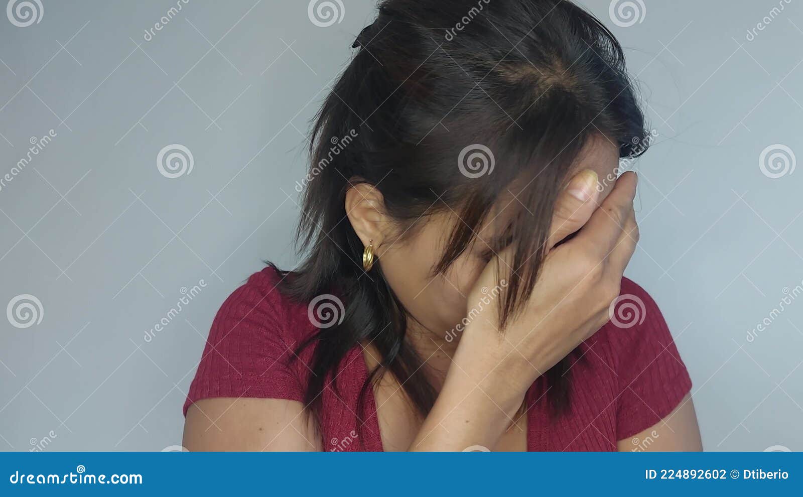 A Shy Timid Ashamed Woman stock footage. Video of bashful - 224892602