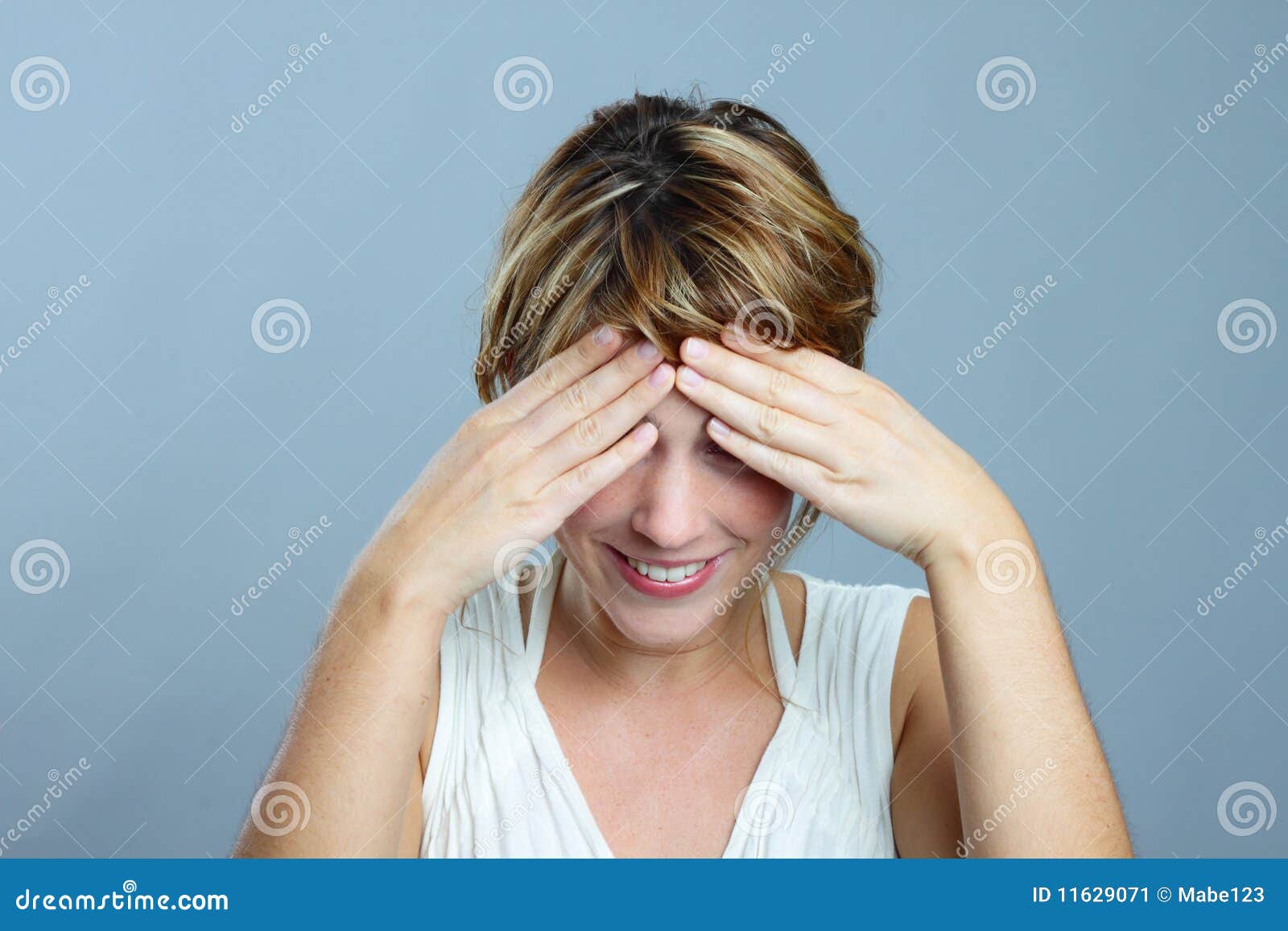 Shy woman stock image. Image of cover, cute, pretty, portrait - 11629071