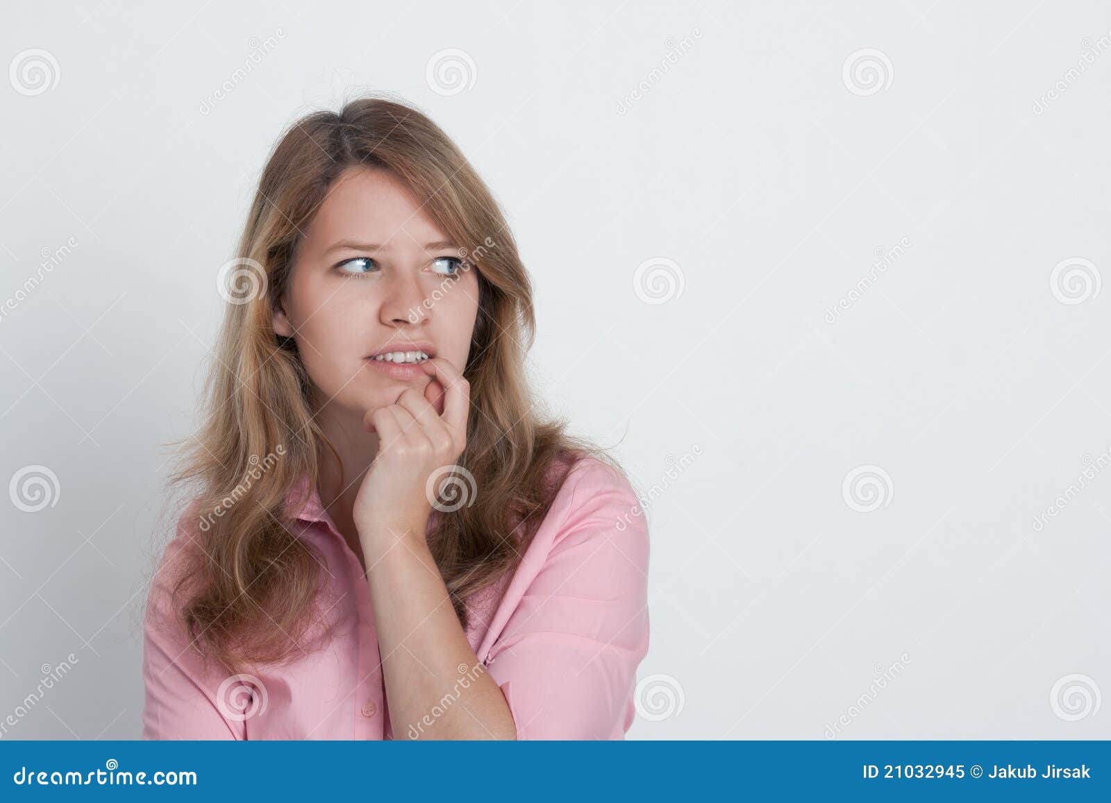 Shy Young Woman Royalty Free Stock Photo - Image: 21032945