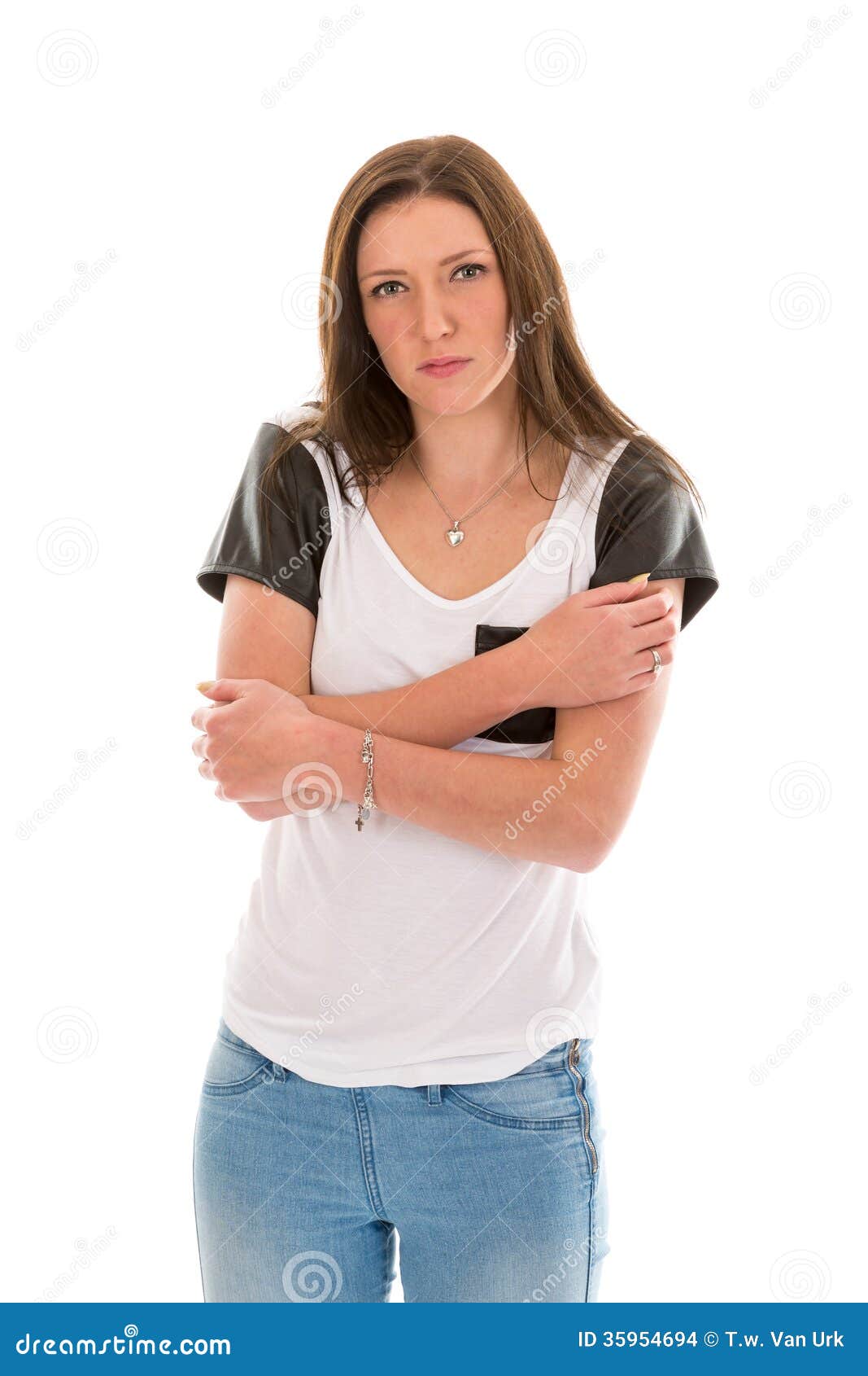 Shy young woman stock photo. Image of girl, caucasian - 35954694
