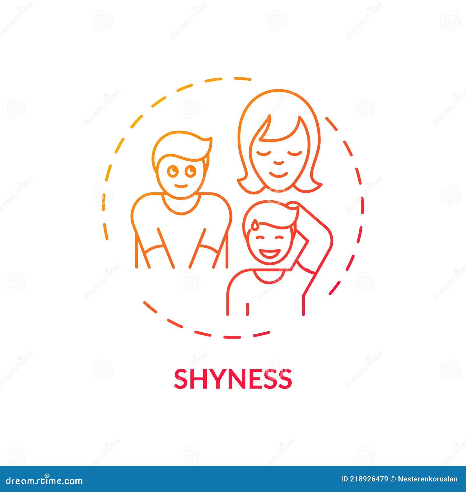 Shyness And Human Mind - Pictured As Word Shyness Inside A Head To ...