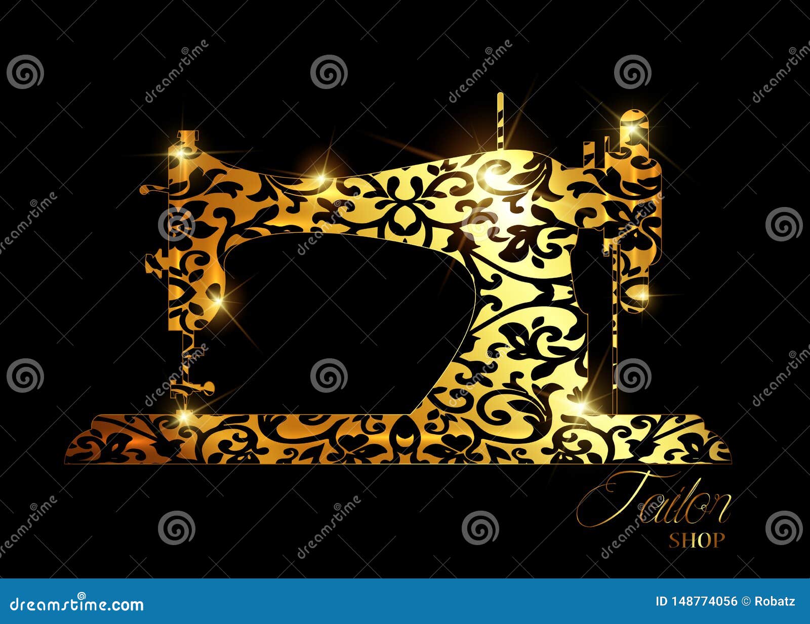 Tailor Vector Logo. Sewing Machine Logo Template. Fashion Logo. Old ...