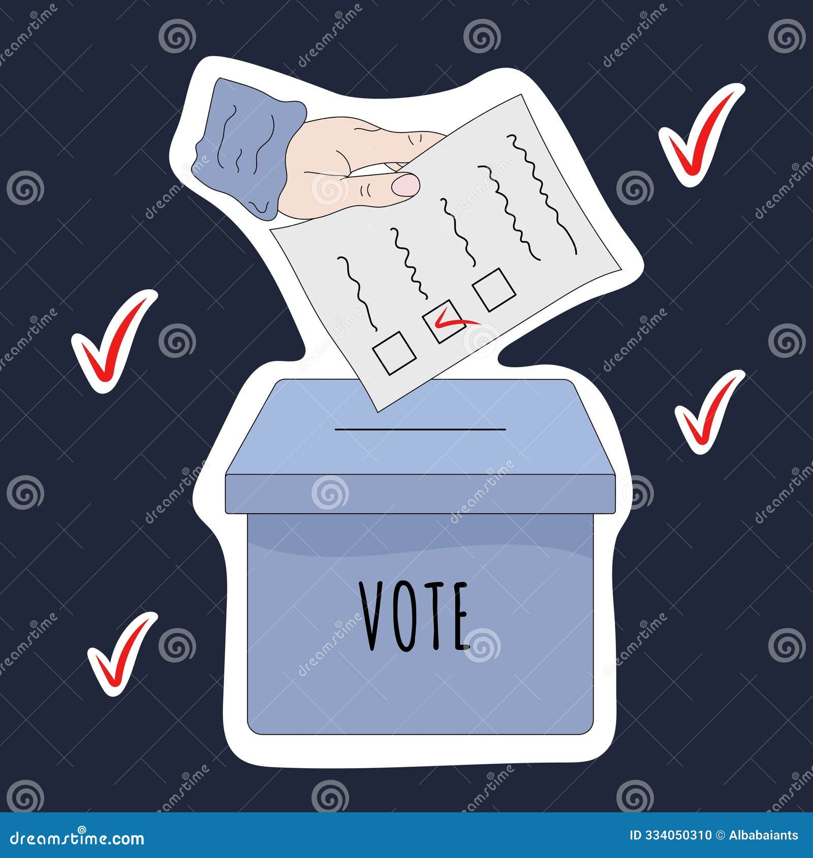 Voting Process With People Voter Character Vector Set | CartoonDealer ...