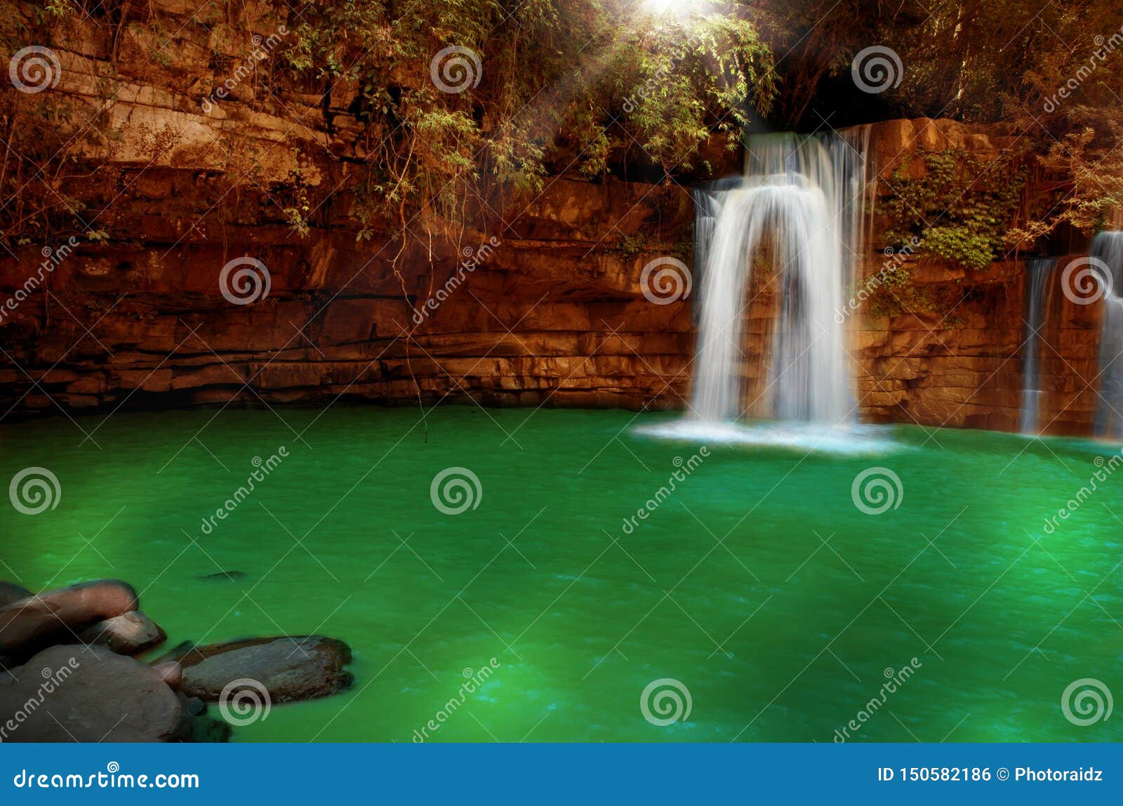 Si Dit Waterfall stock photo. Image of relax, nature - 150582186