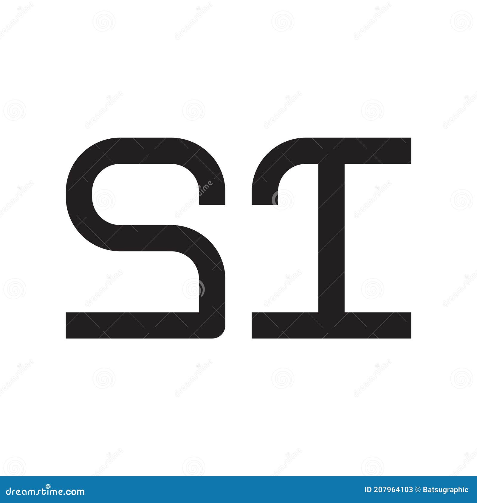 Si Initial Letter Vector Logo Icon Stock Vector - Illustration of ...