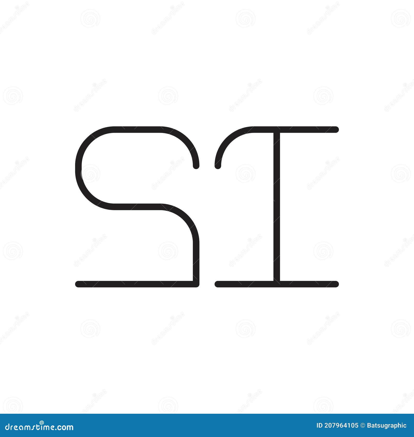 Si Initial Letter Vector Logo Icon Stock Vector - Illustration of ...