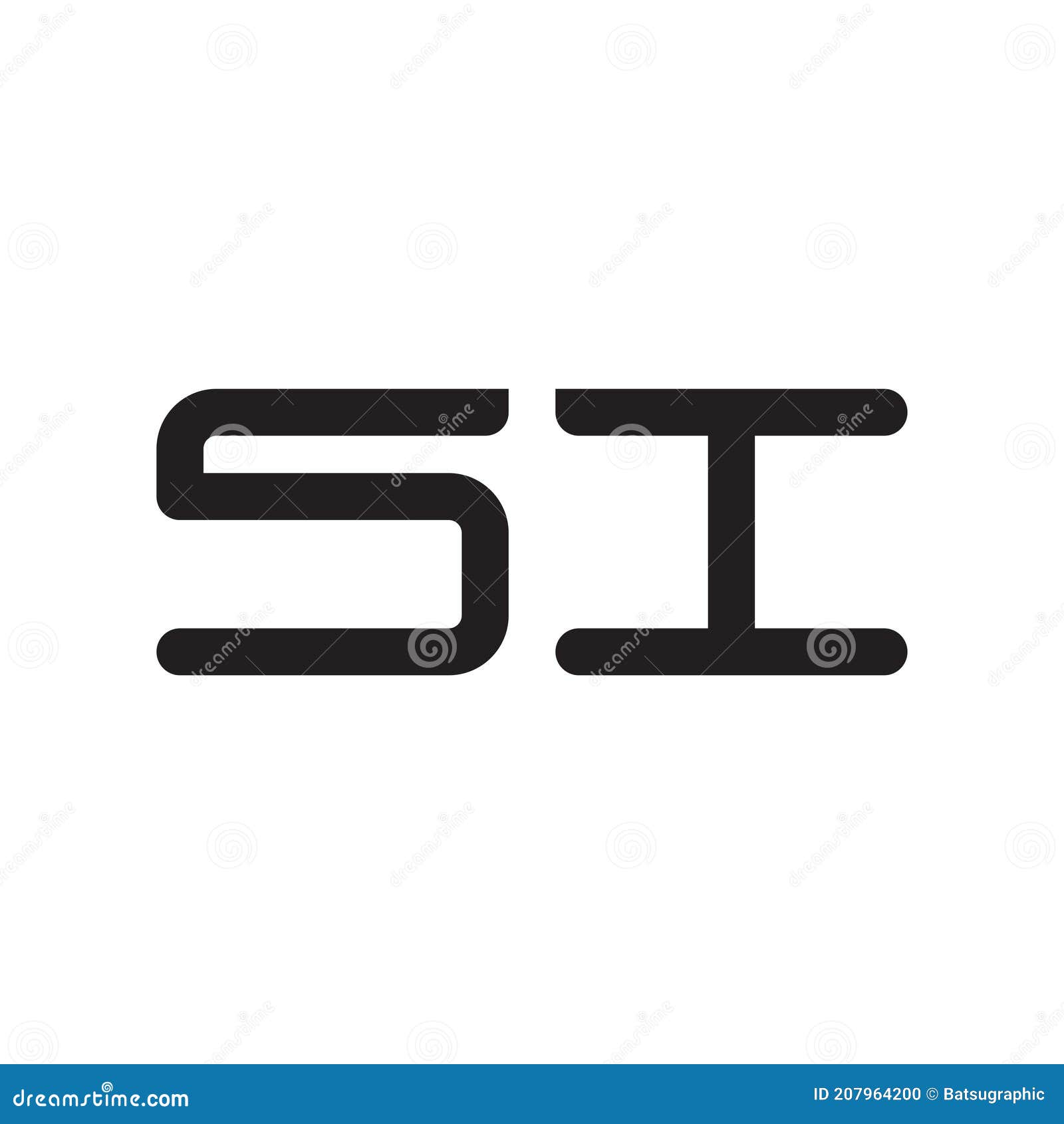 Si Initial Letter Vector Logo Icon Stock Vector - Illustration of ...