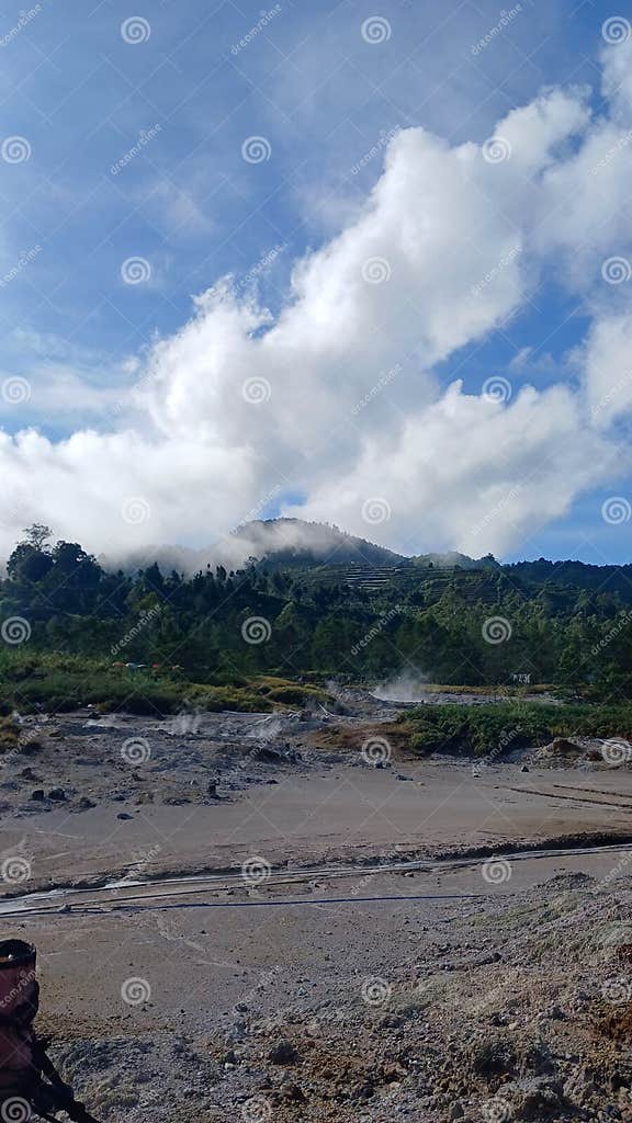 Si Kidang Crater in Dieng Mountain Central Java Indonesia Stock Image ...