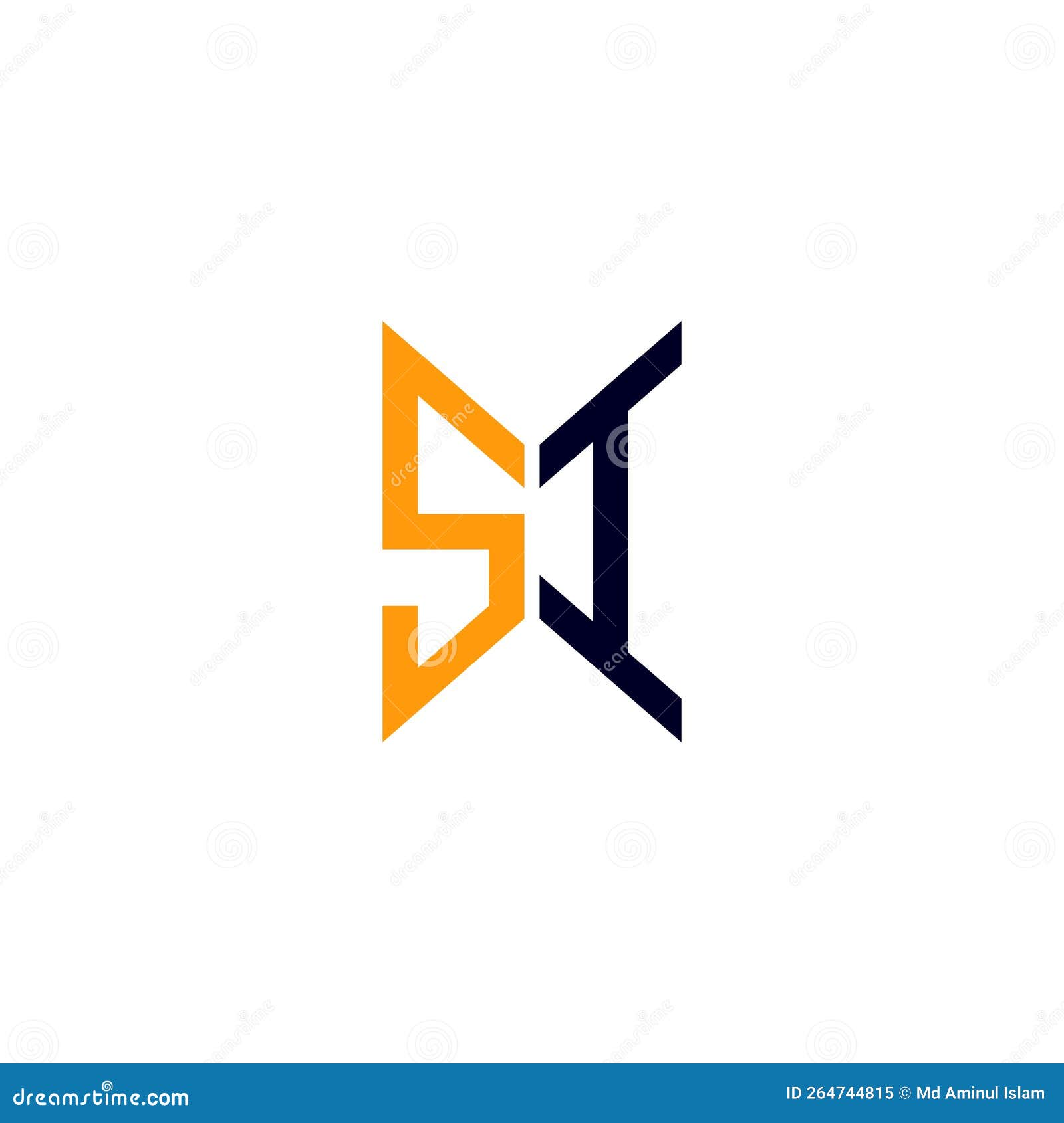 SI Letter Logo Creative Design with Vector Graphic, Stock Vector ...