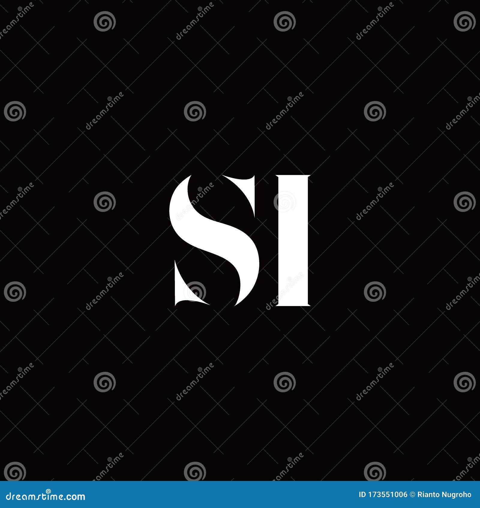 SI Logo Letter Initial Logo Designs Template Stock Vector ...