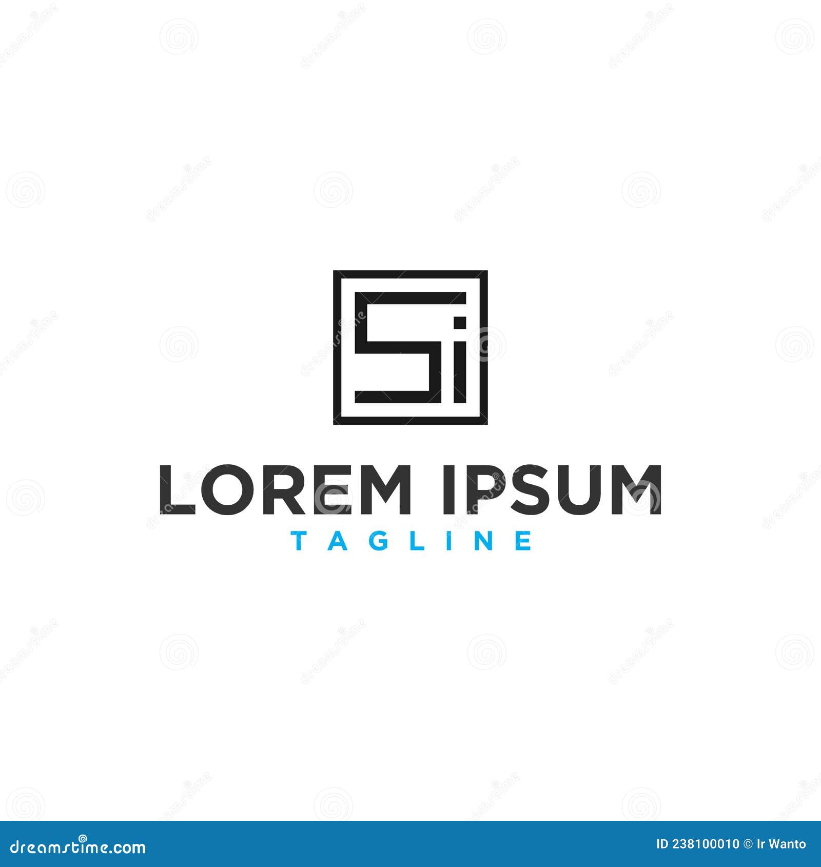 Si Monogram Logo Design Inspiration Stock Vector - Illustration of ...