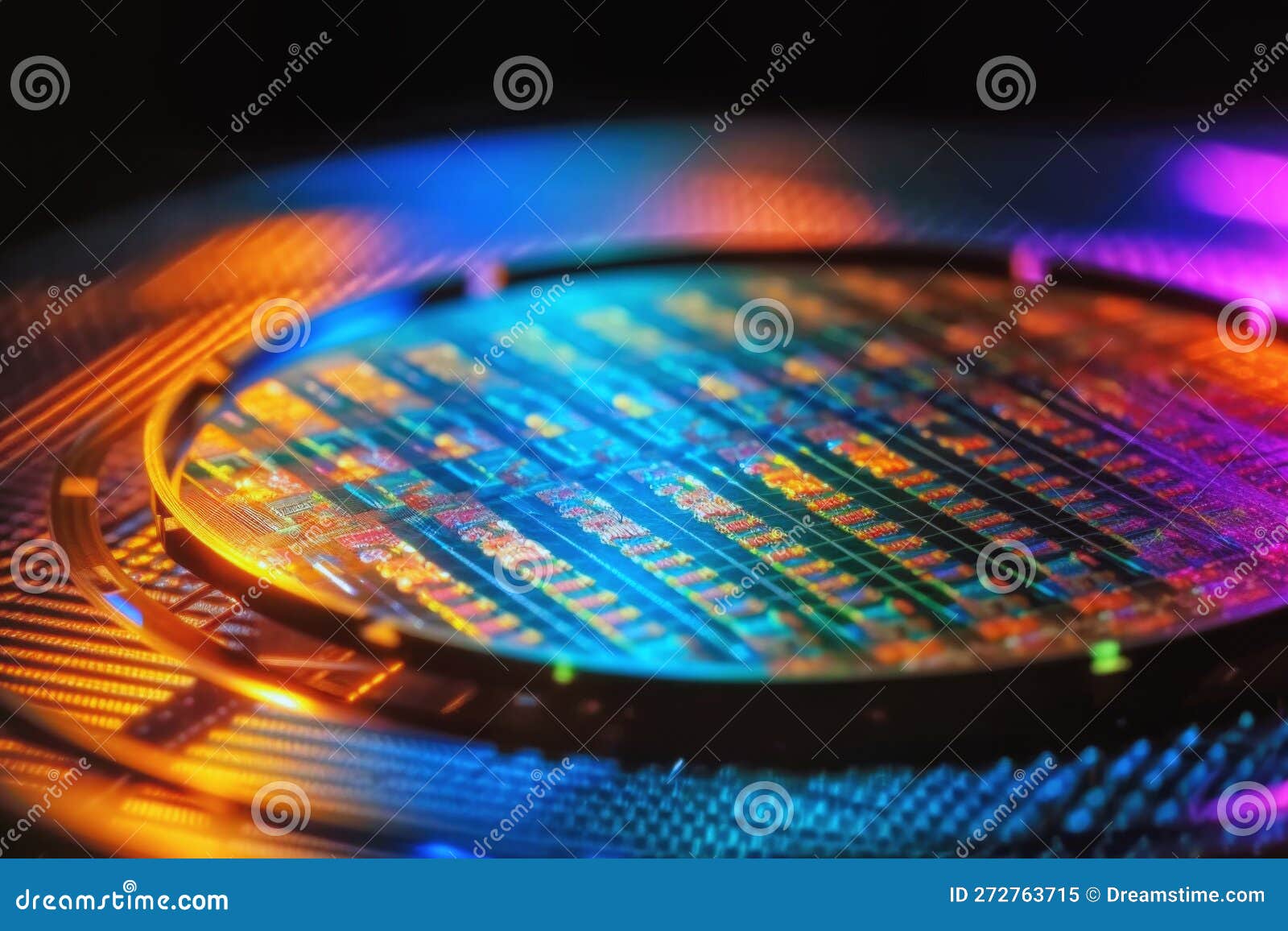 SI Wafer,Silicon Semiconductor Wafer Closeup, Background Stock ...